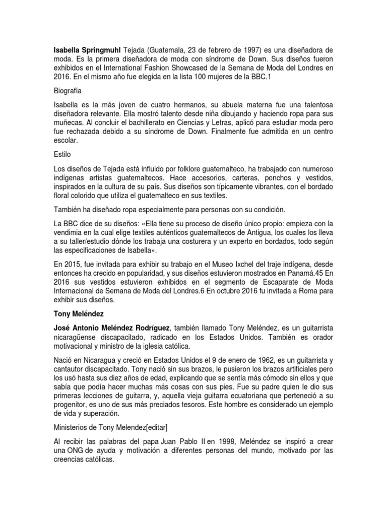 Isabella Springmuhl Tejada | PDF