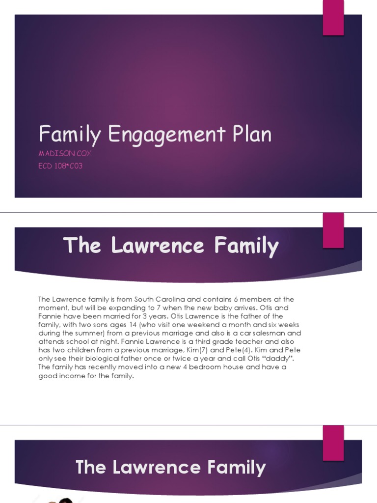 Family Engagement Plan | PDF | Stepfamily | Family