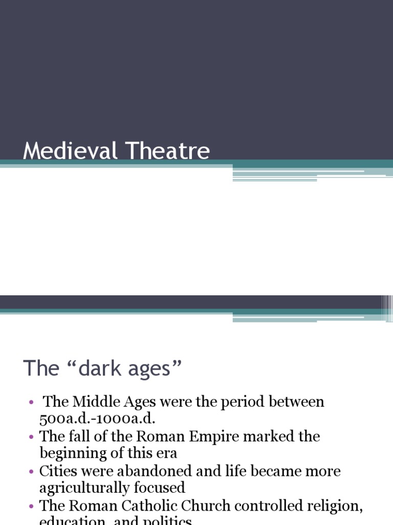 Medieval Theatre | PDF | Theatre | Middle Ages