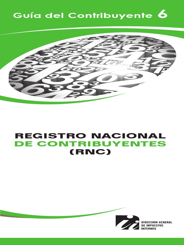 Guía Del Contribuyente: Registro Nacional (RNC) | PDF | Contribuyente ...