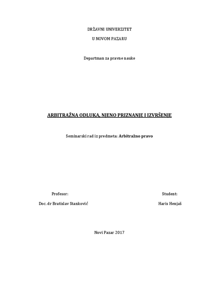 Haris Henjaš - Seminarski | PDF