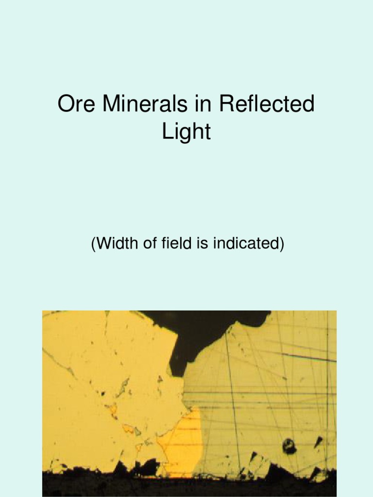 Ore Minerals in Reflected Light | PDF | Minerals | Mineralogy