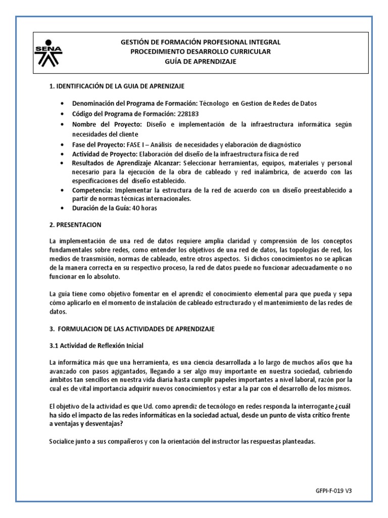 GFPI-F-019 - Formato - Guia - de - Aprendizaje 3 - REDES | PDF | Protocolos de internet | Red de ...
