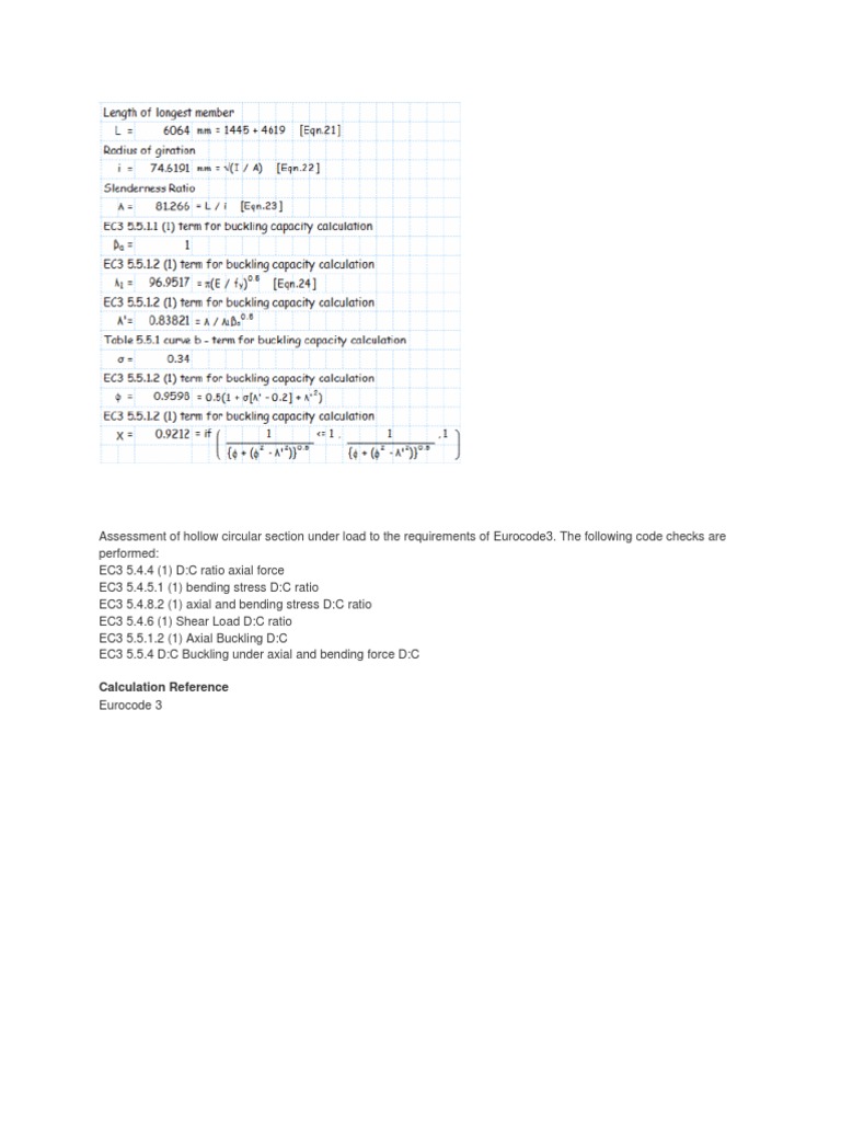 EC3 Calculations | PDF