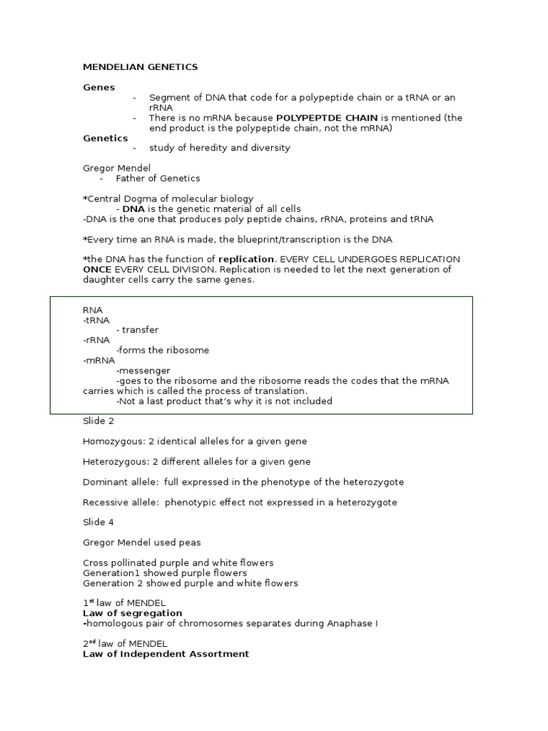 Mendelian Genetics | PDF | Dominance (Genetics) | Allele