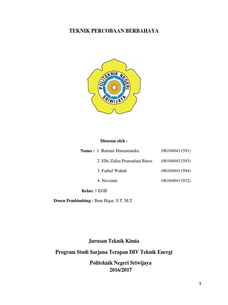 Makalah Teknik Percobaan Berbahaya | PDF | Sains & Matematika ...