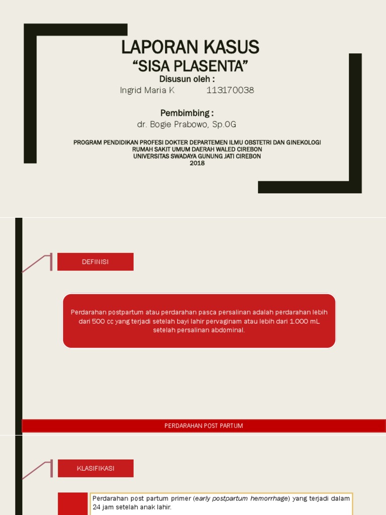 Penanganan Sisa Plasenta dan Perdarahan | PDF