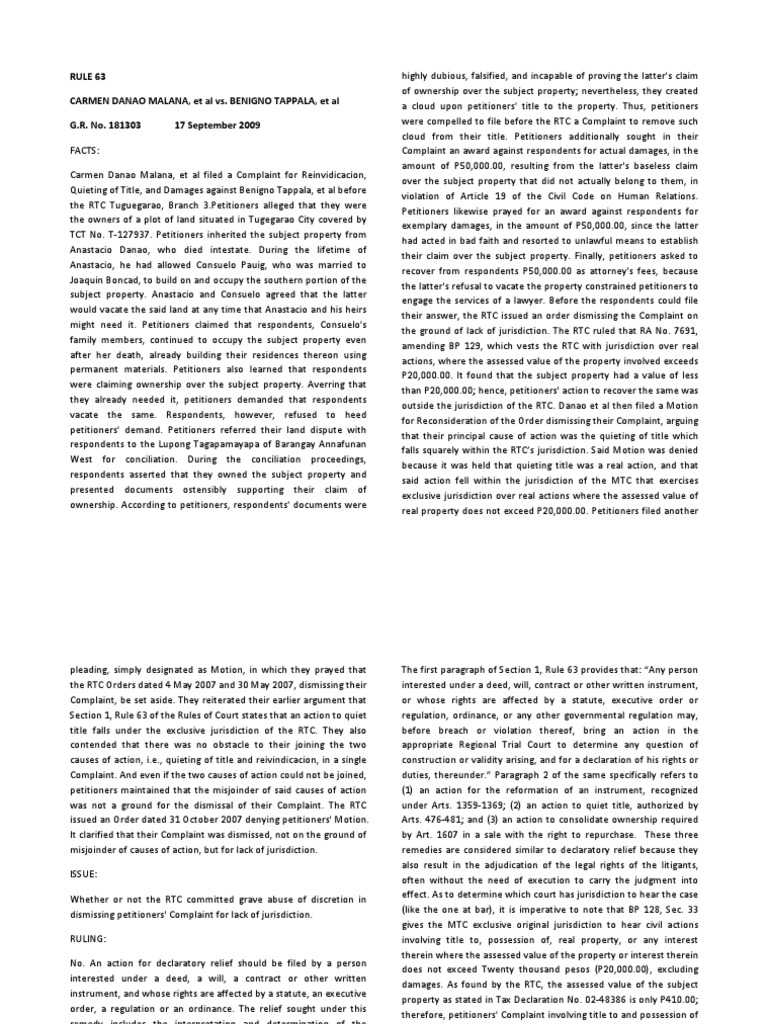 Declaratory Relief Cases | PDF | Certiorari | Declaratory Judgment