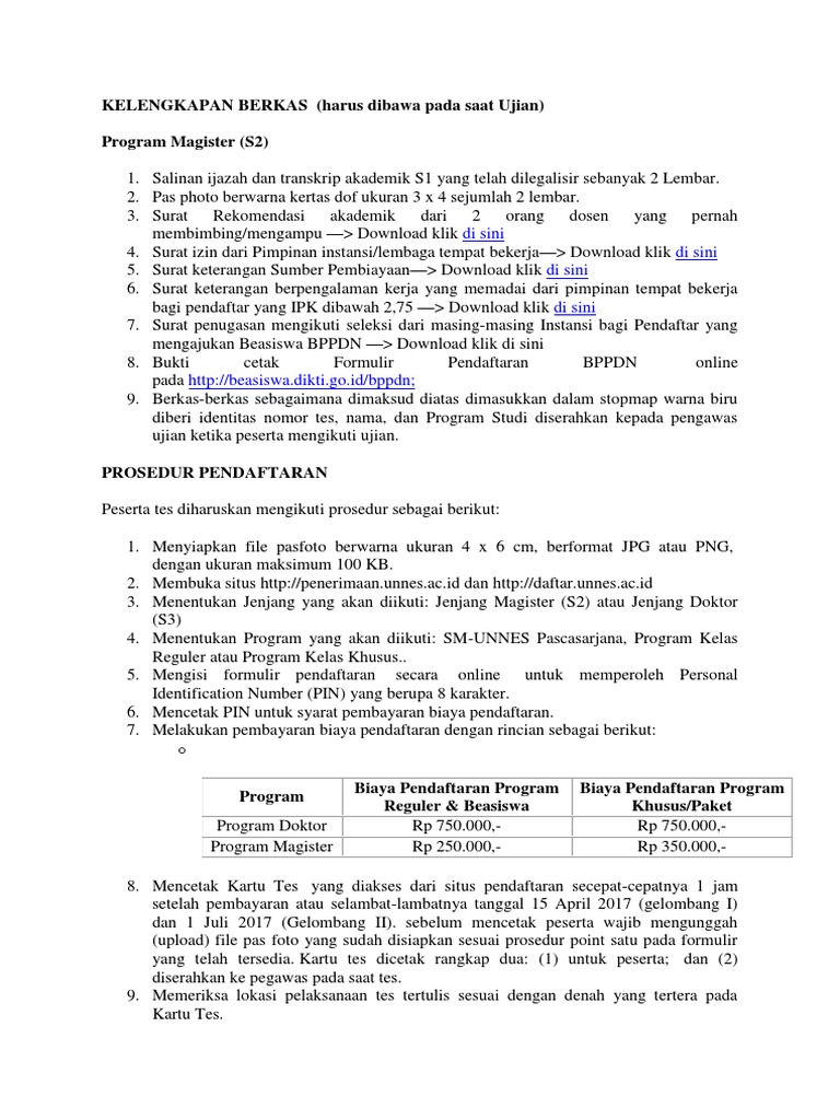 KELENGKAPAN BERKAS s2 | PDF