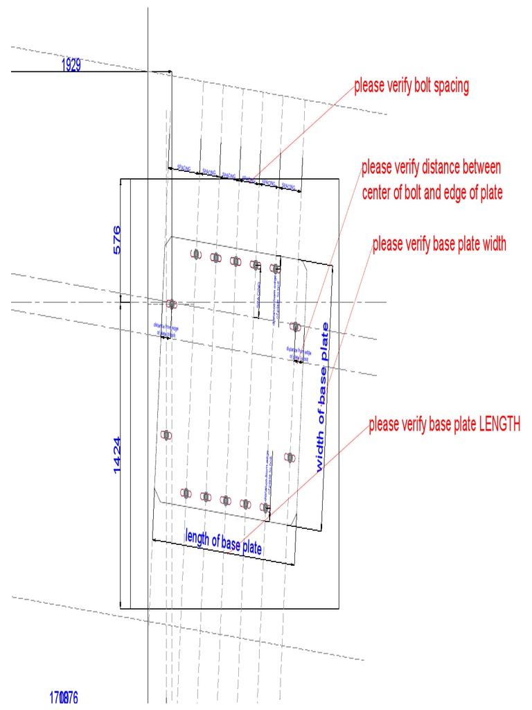 Please Verify Bolt Spacing: Spacing Spacing Spacing Spacing Spacing ...