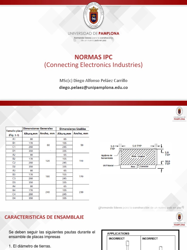 Caracteristicas Normas IPC | PDF | Placa de circuito impreso ...