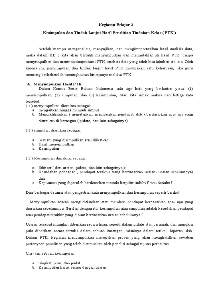 Kegiatan Belajar 2 PTK Modul 5 Ok | PDF