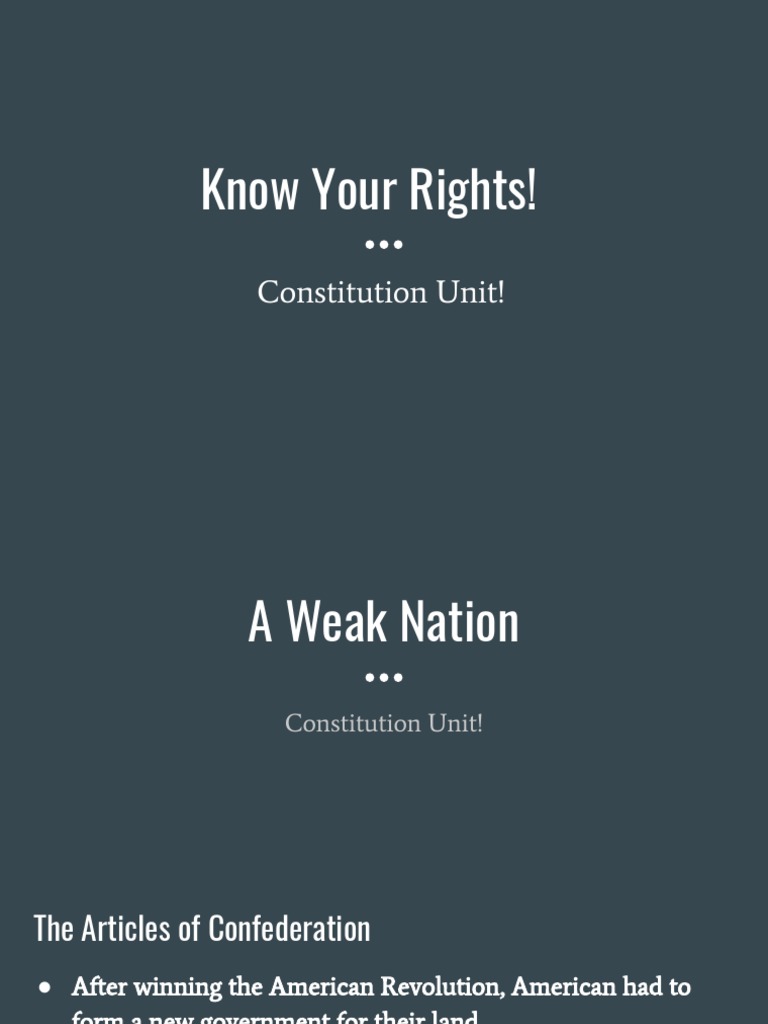 Know Your Rights | PDF | Constitutional Convention (United States ...
