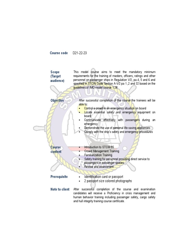 D21 22 23 Crowd Management Training PDF | PDF