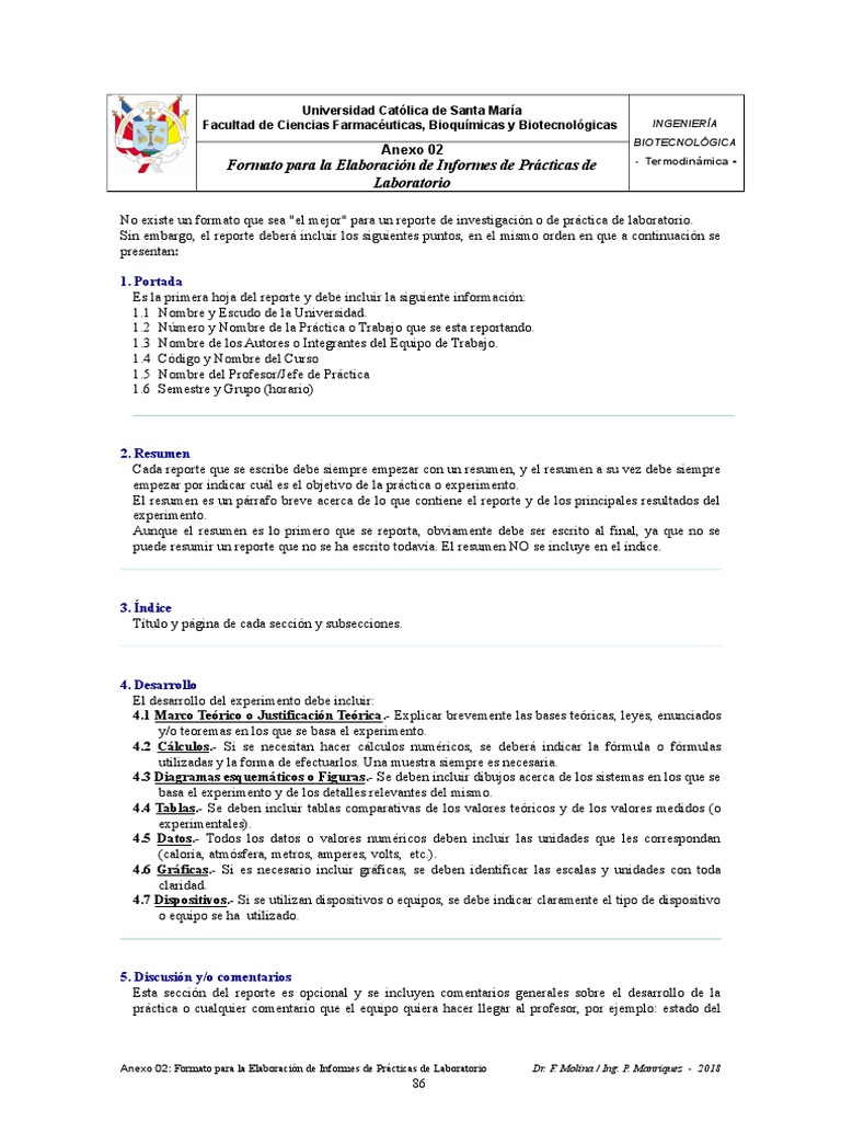 Ejemplo De Informe De Laboratorio Cómo Redactar Un Informe De
