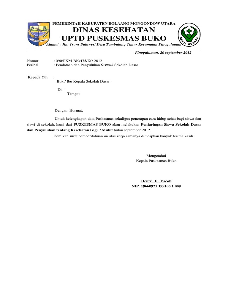 Format Surat Pemberitahuan | PDF