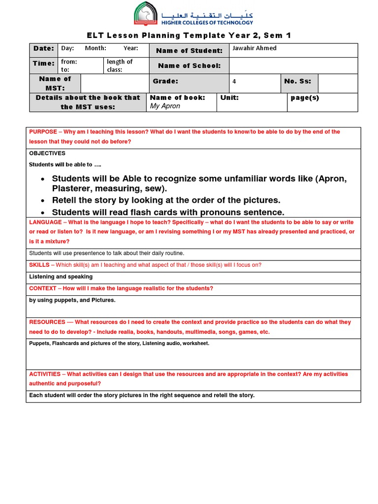 Grade 4 English Lesson Plan Overview | PDF | Vocabulary | Classroom ...