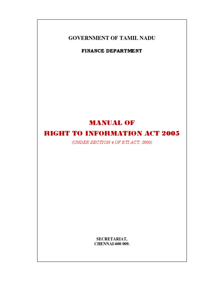 Finance Rti Manual | PDF | Freedom Of Information Laws By Country | Banks