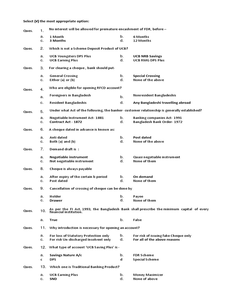 500 Question Bank | PDF | Cheque | Negotiable Instrument