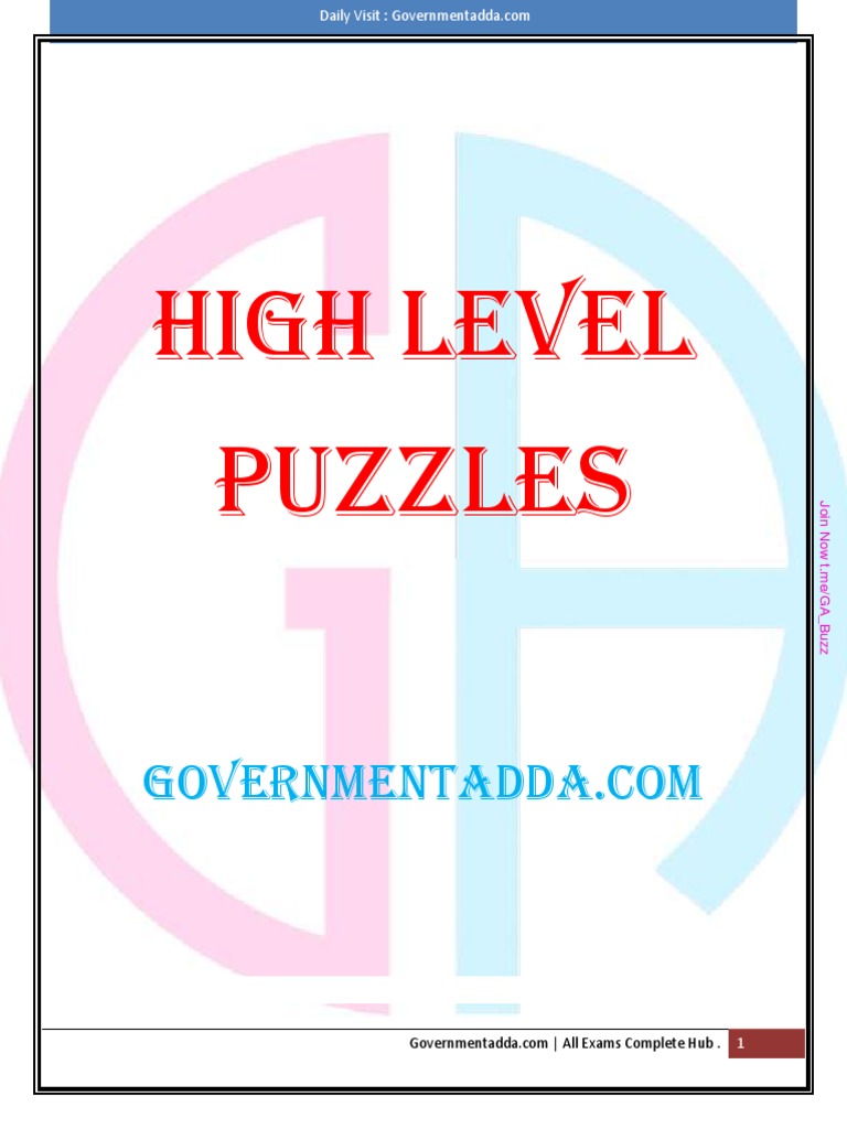 High Level Puzzles | PDF | Vegetables | Business