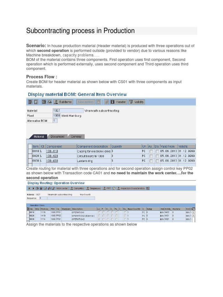 Subcontracting Process in Production | PDF | Computing | Areas Of Computer Science