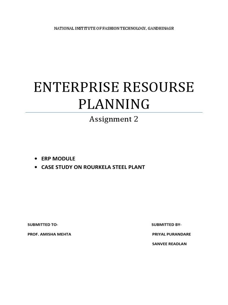 Enterprise Resourse Planning: Assignment 2 | PDF | Enterprise Resource ...