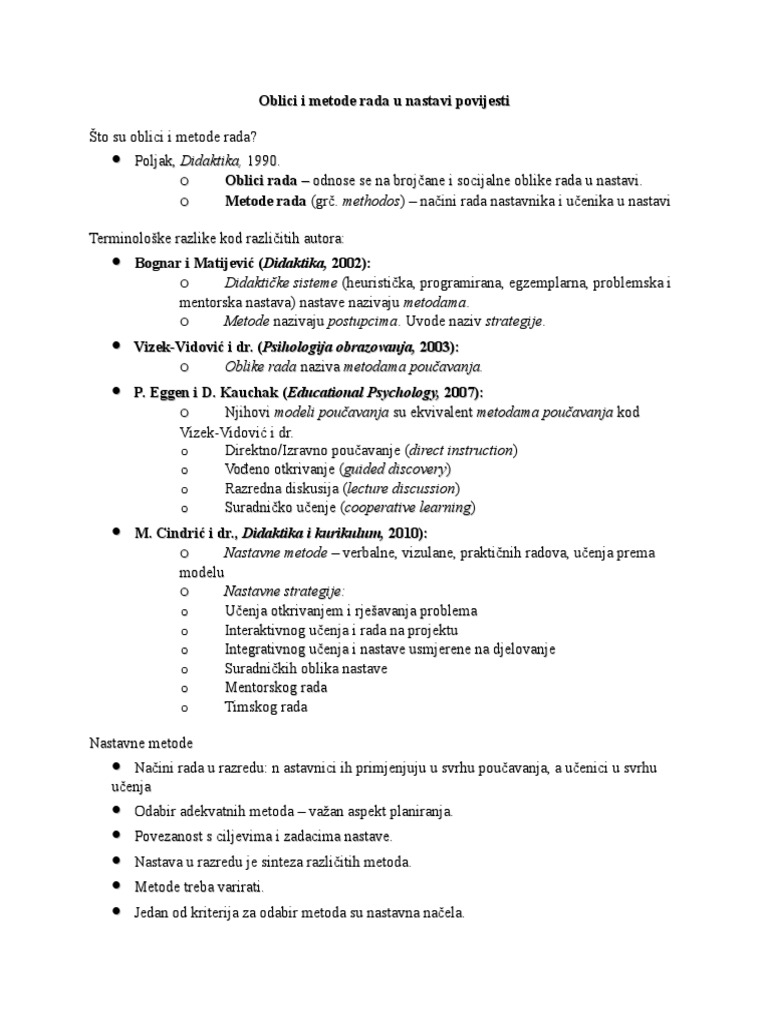 Oblici I Metode Rada3 | PDF