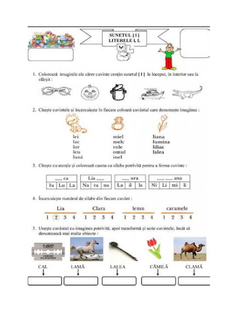 Fise Citit Grupa Pregatitoare | PDF