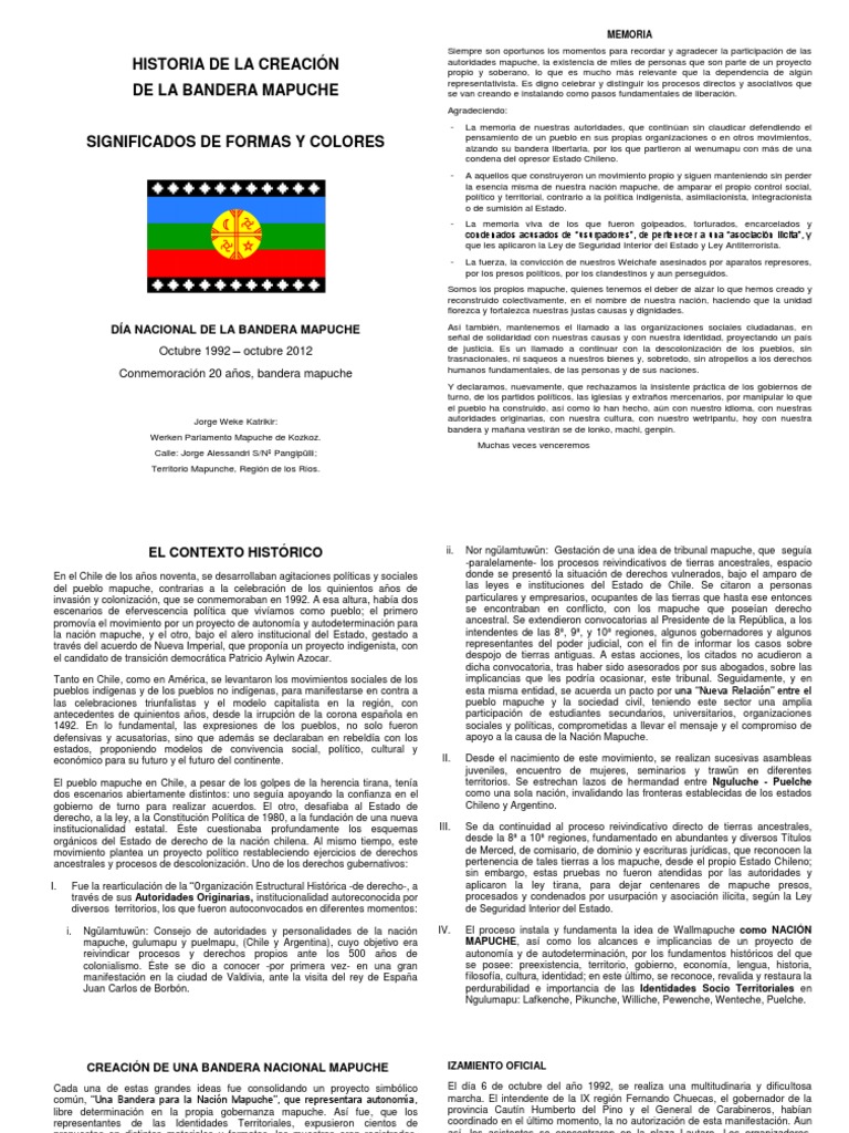Significado de la Bandera Mapuche | PDF | Chile | Nación
