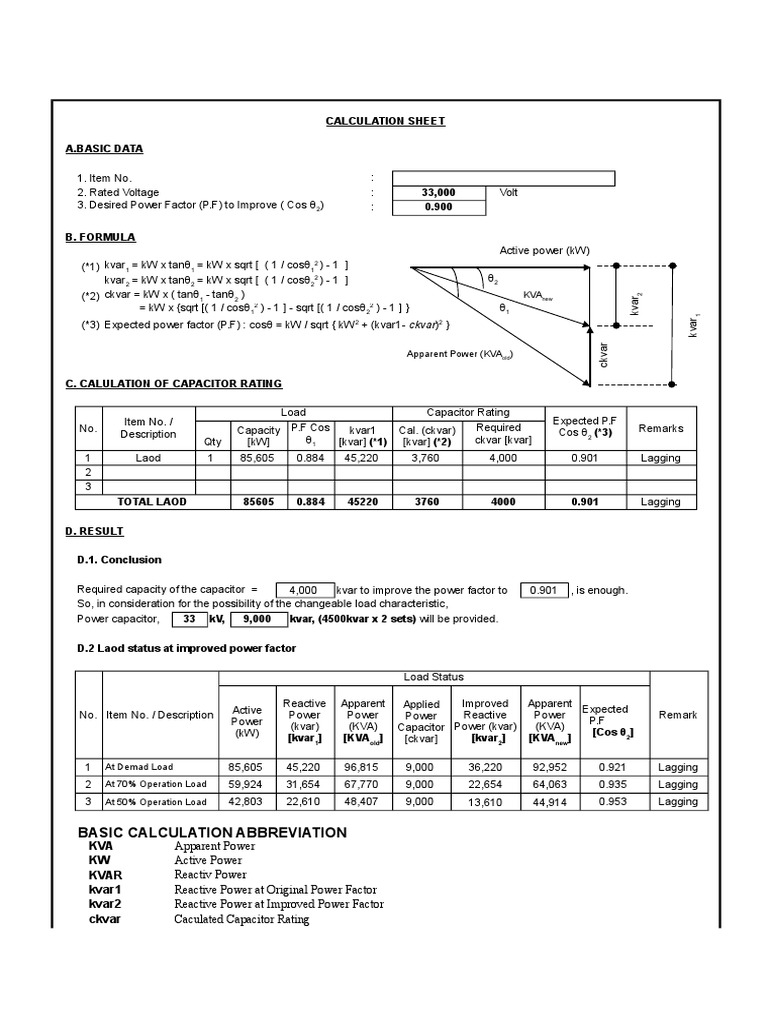 Basic Calculation Abbreviation | PDF | Ac Power | Quantity