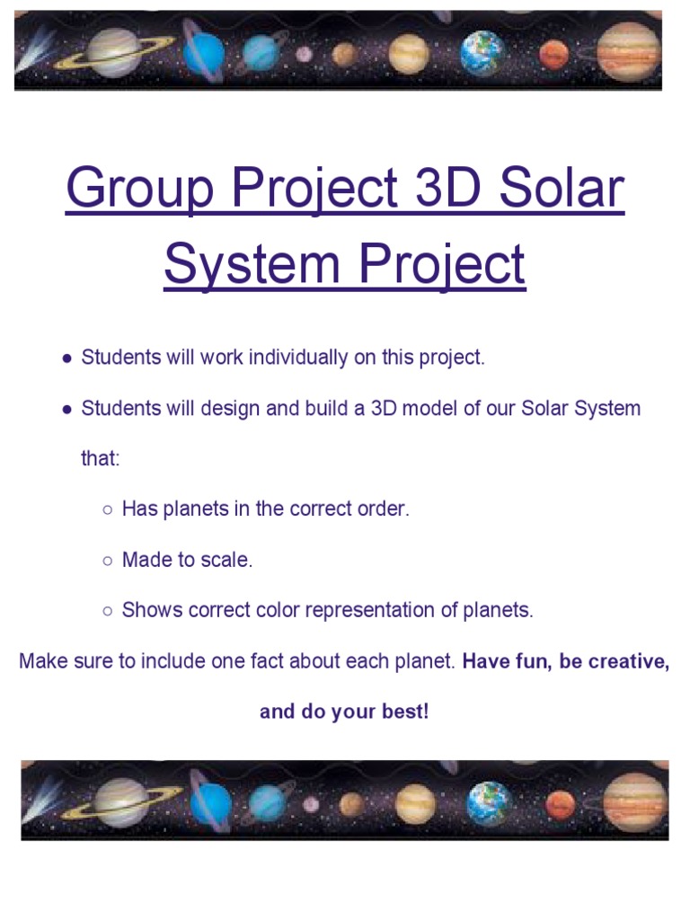 Solar System Project | PDF