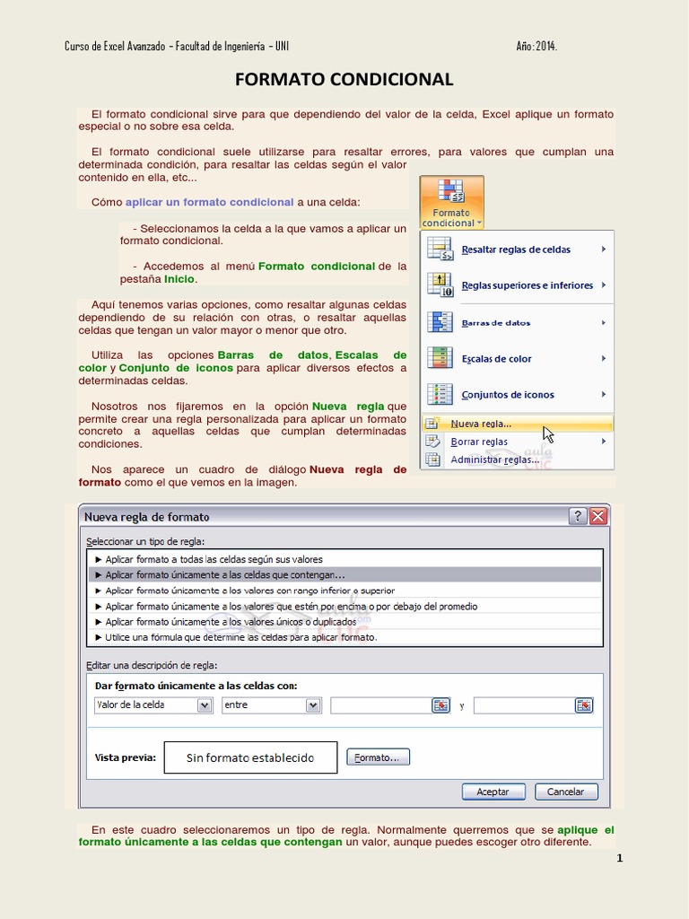 Formato Condicional | PDF | Microsoft Excel | Color