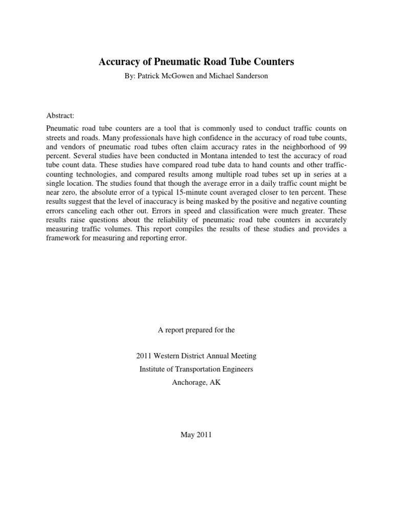 Tube Counting | PDF | Traffic | Traffic Congestion