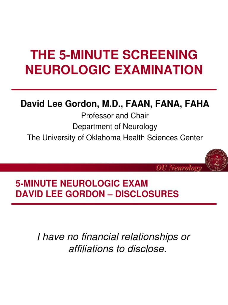 Quick Neuro Exam for Clinicians | PDF | Neurology | Anatomical Terms Of ...