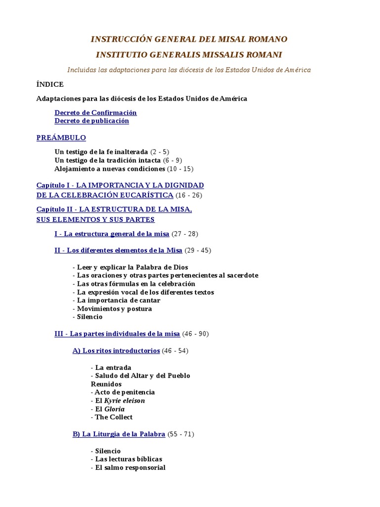IGMR Español Inglés | PDF | Misa (liturgia) | eucaristía