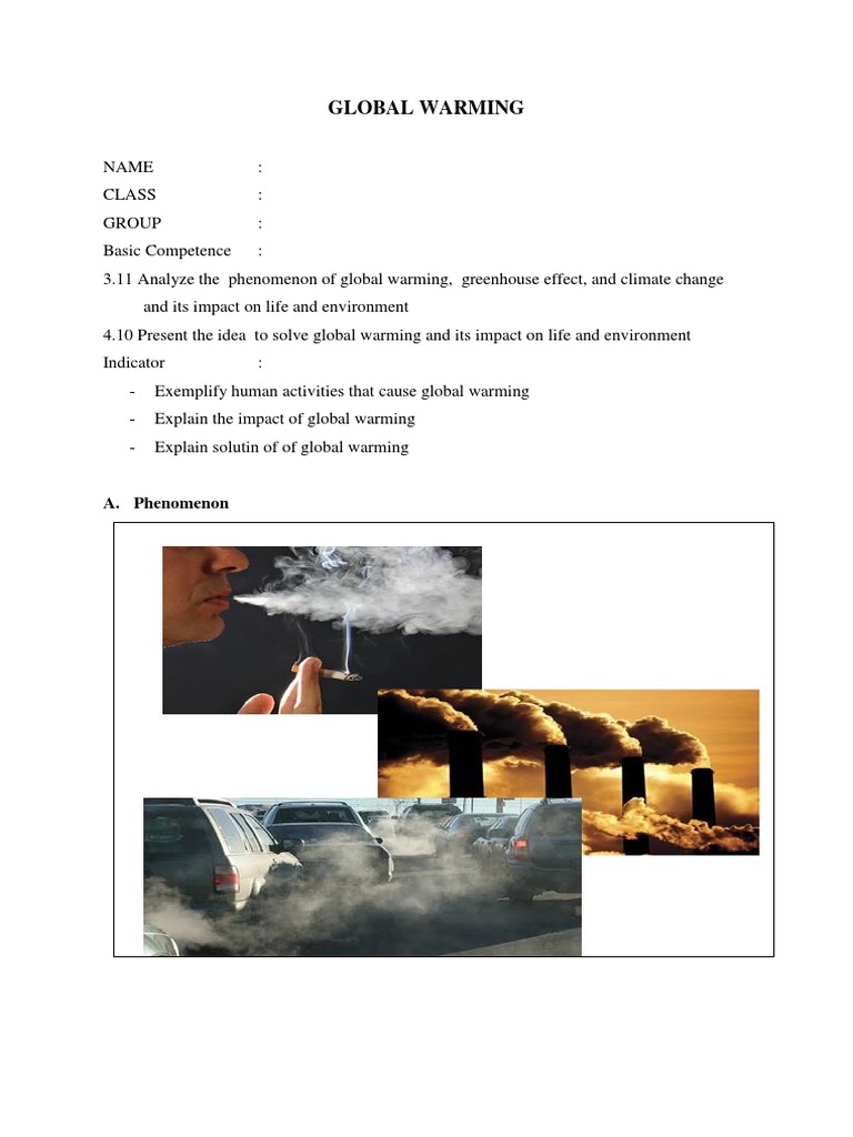 Global Warming: A. Phenomenon | PDF | Global Warming | Climate Change