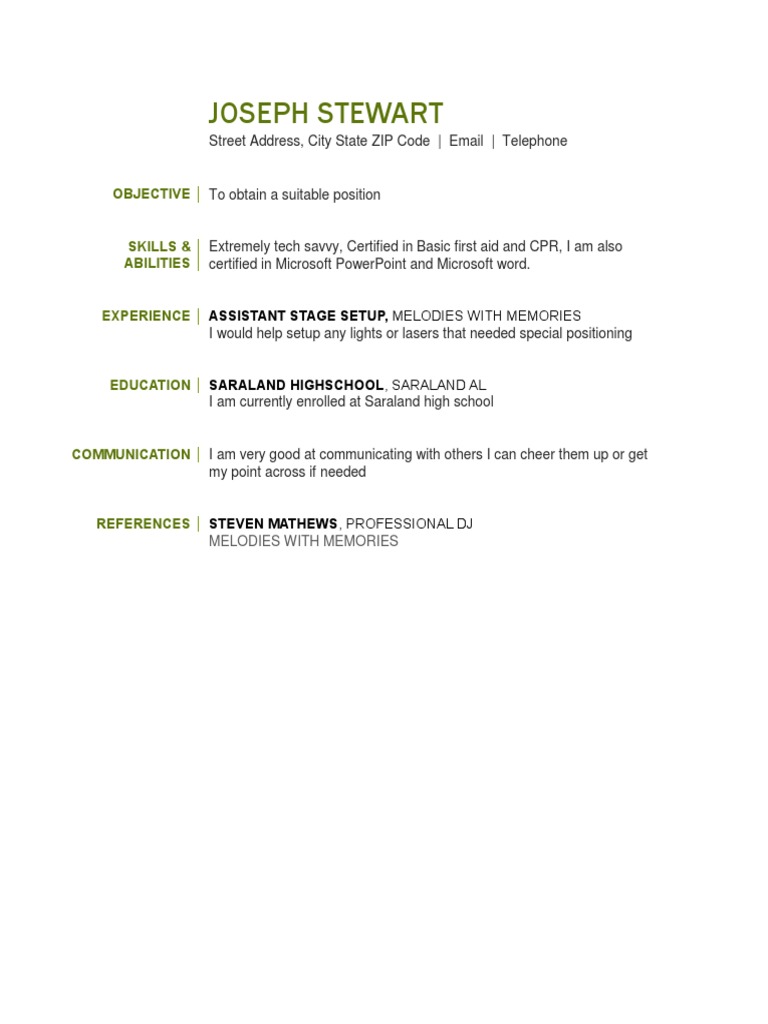 Joseph Stewart Resume | PDF