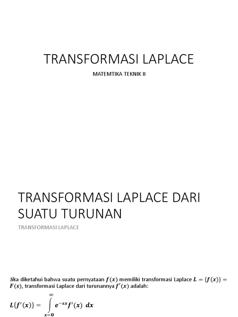 Transformasi Laplace 2 | PDF | Metode & Bahan Ajar