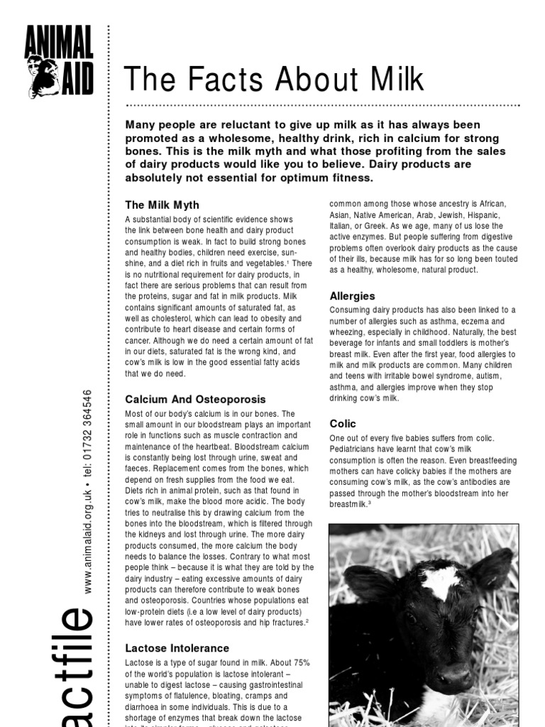 The Facts About Milk | PDF | Breast Milk | Milk