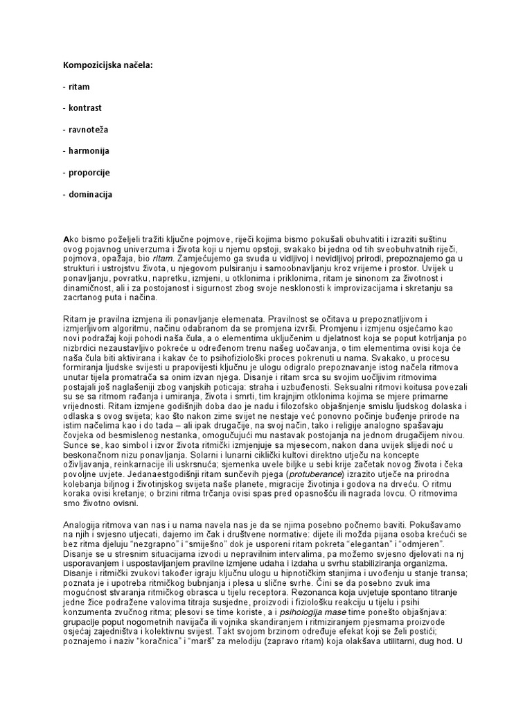 Kompozicijska Načela | PDF