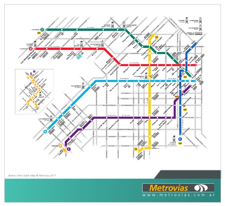 Mapa Recorrido Subte 2017 PDF | PDF