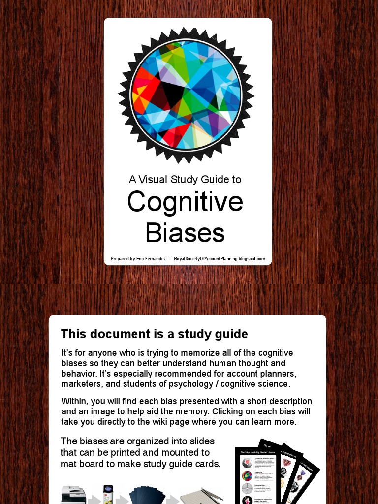 Cognitive Biases: A Visual Study Guide (Eric Fernandez) | PDF | Bias ...