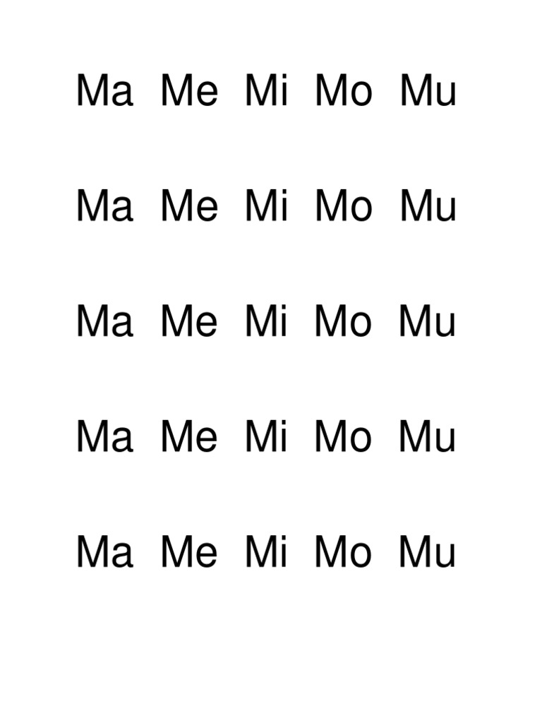 Ma Me Mi Mo Mu | PDF
