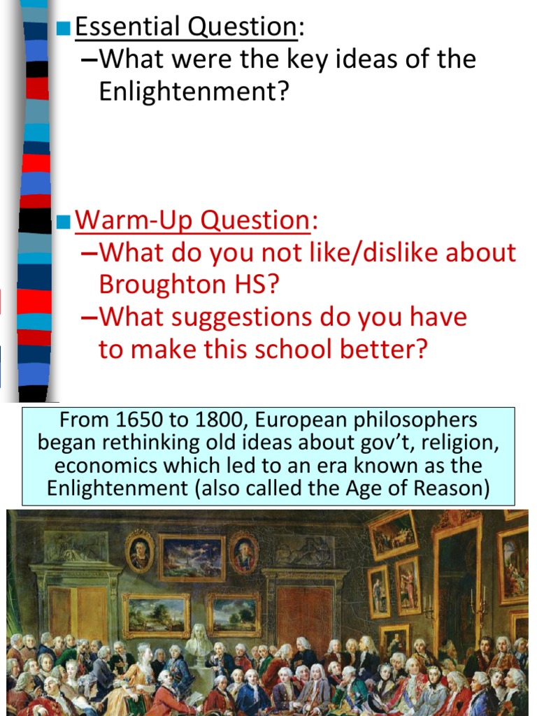 Essential Question: - What Were The Key Ideas of The Enlightenment ...