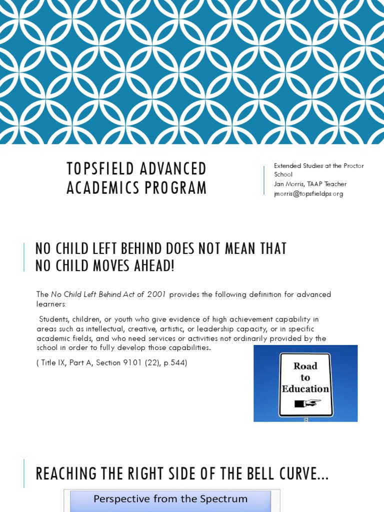 Topsfield Advanced Academics Program Parent Presentation | PDF | Educational Assessment ...