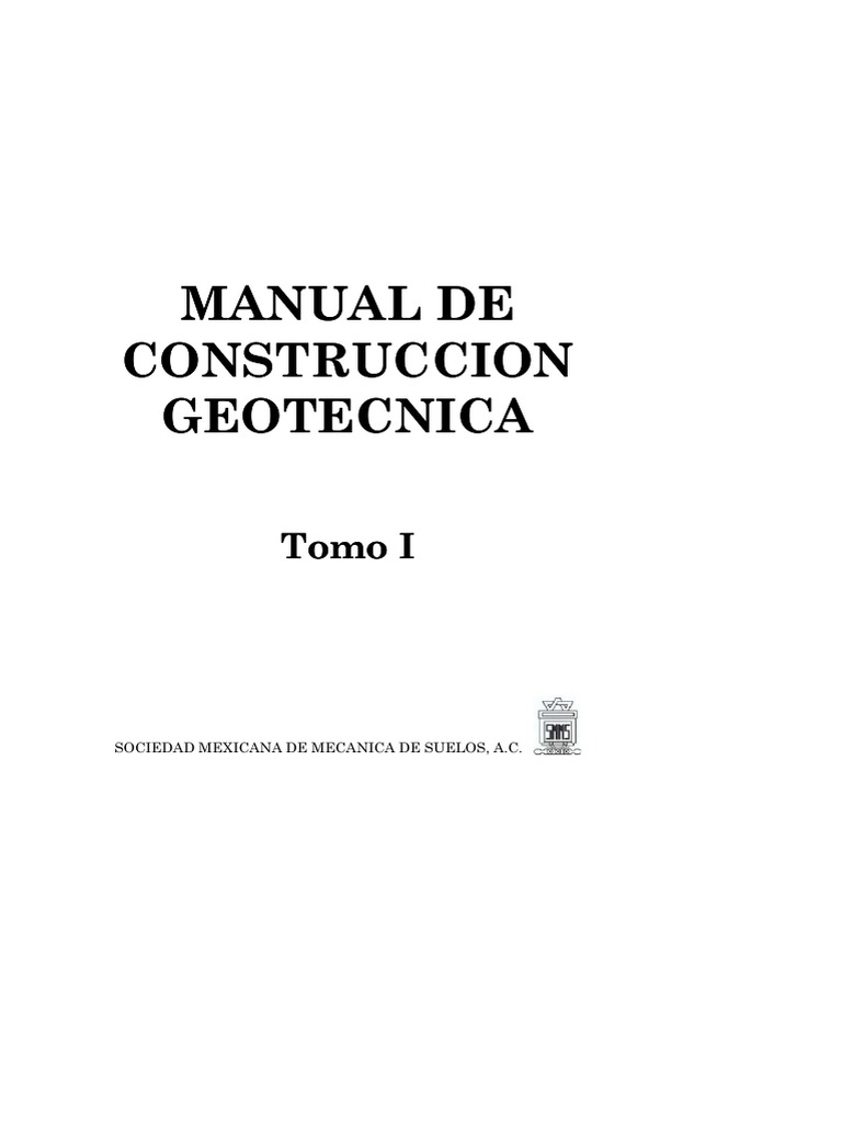 Manual Geotecnia SMMS Tomo I | PDF | Permeabilidad (Ciencias de la ...
