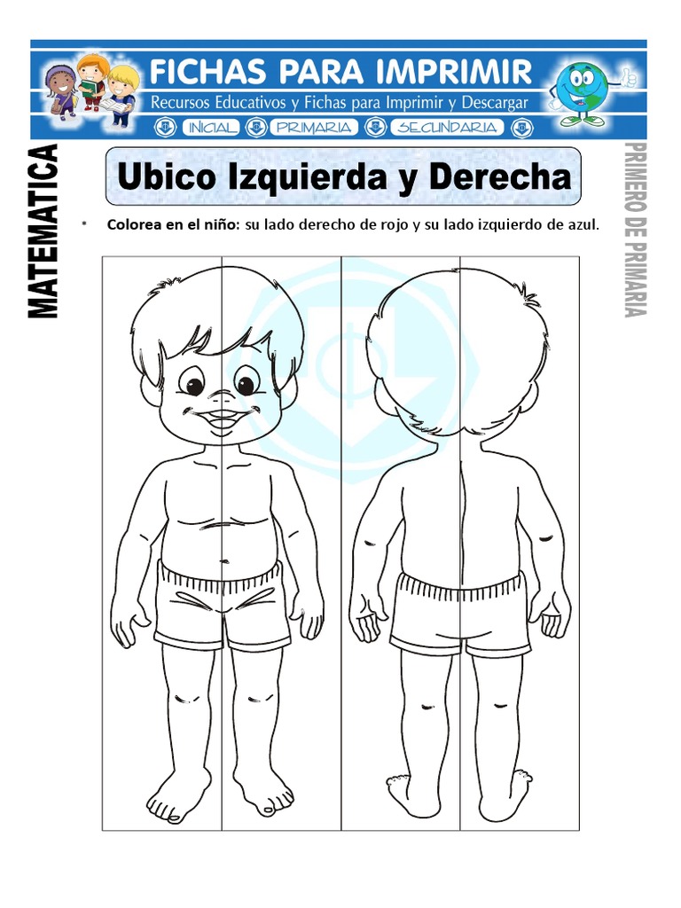 Ficha de Ubica Izquierda y Derecha Para Primero de Primaria Ficha de Ubica Izquierda y Derecha Para Primero de Primaria