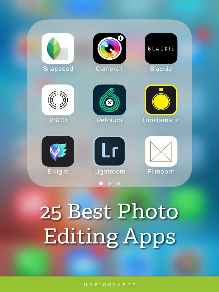 Best Photo Editing Apps | PDF | Image Editing | Adobe Photoshop