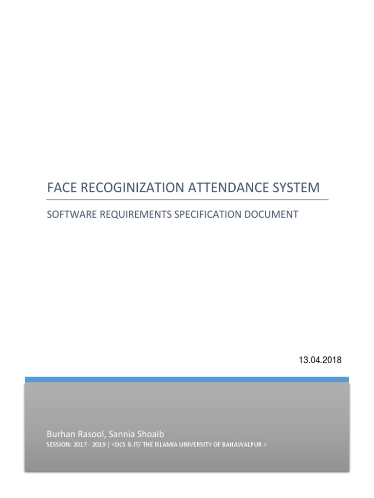 Face Recoginition Attendance System SRS | PDF | Application Programming Interface | Microsoft ...