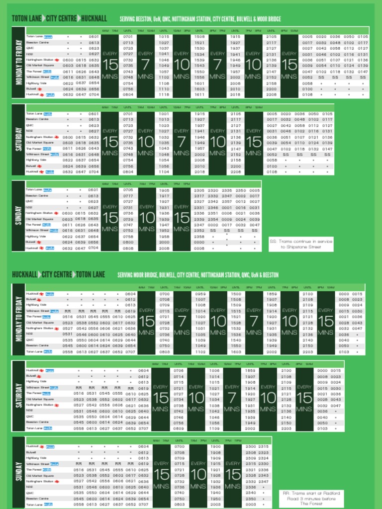 Tram Timetable - May 2016v2 | PDF | Rail Infrastructure | Transport